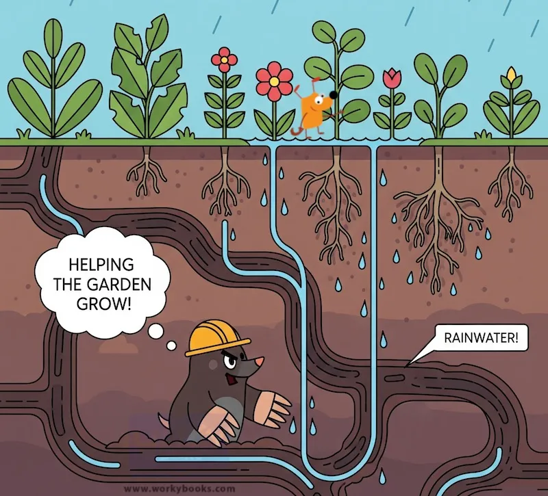 Mole's Digging | Interactive | Workybooks - Reading Passage with Quiz ...