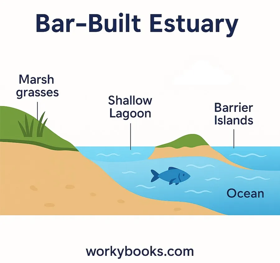 Bar-Built Estuary Example | Interactive | Workybooks - Reading Passage ...