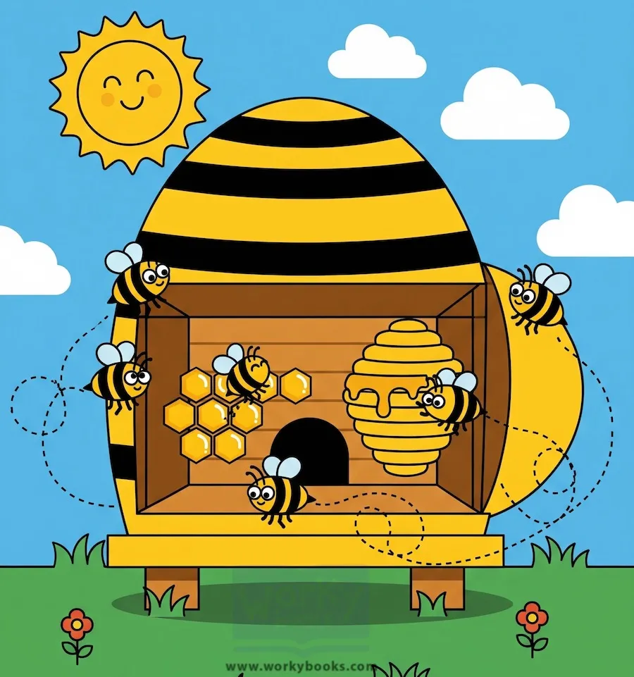 Beehive Workers | Interactive | Workybooks - Reading Passage with Quiz ...