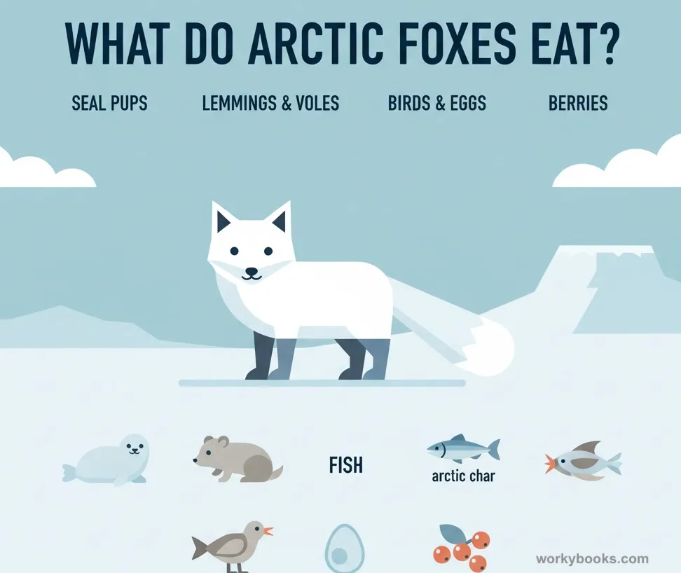 Arctic Fox Facts: What Do Arctic Foxes Eat? | Interactive | Workybooks ...