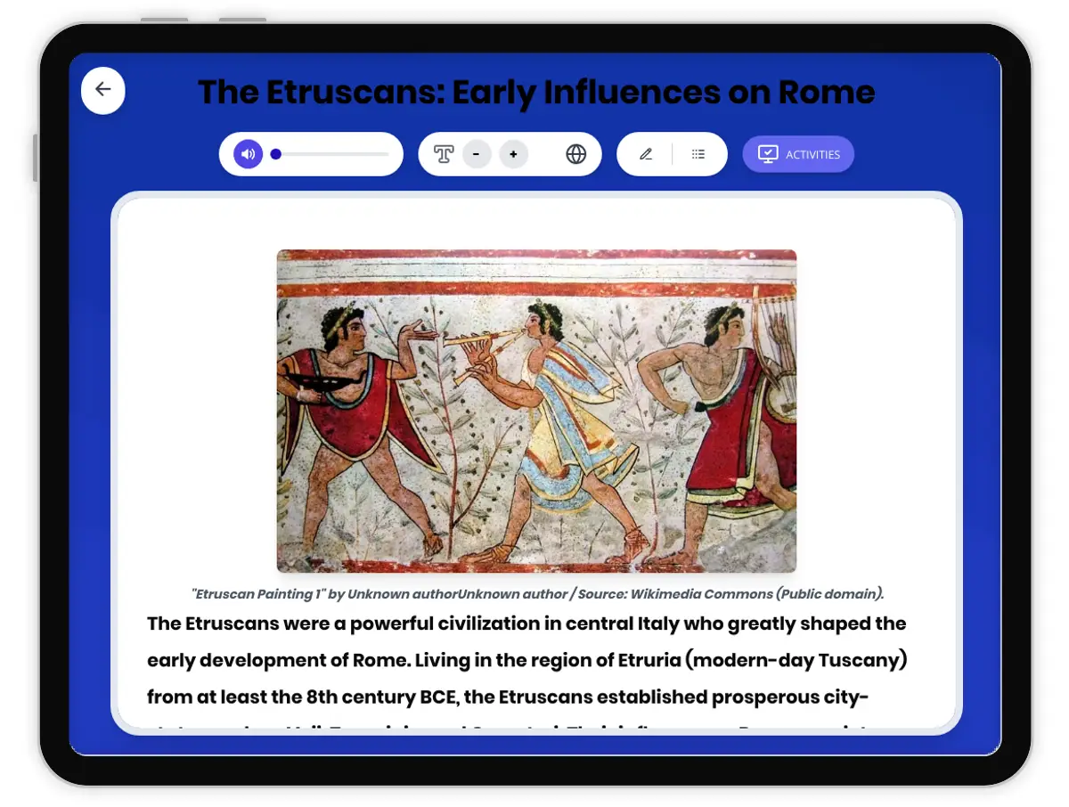 The Etruscans: Early Influences on Rome | Ancient History Passage ...