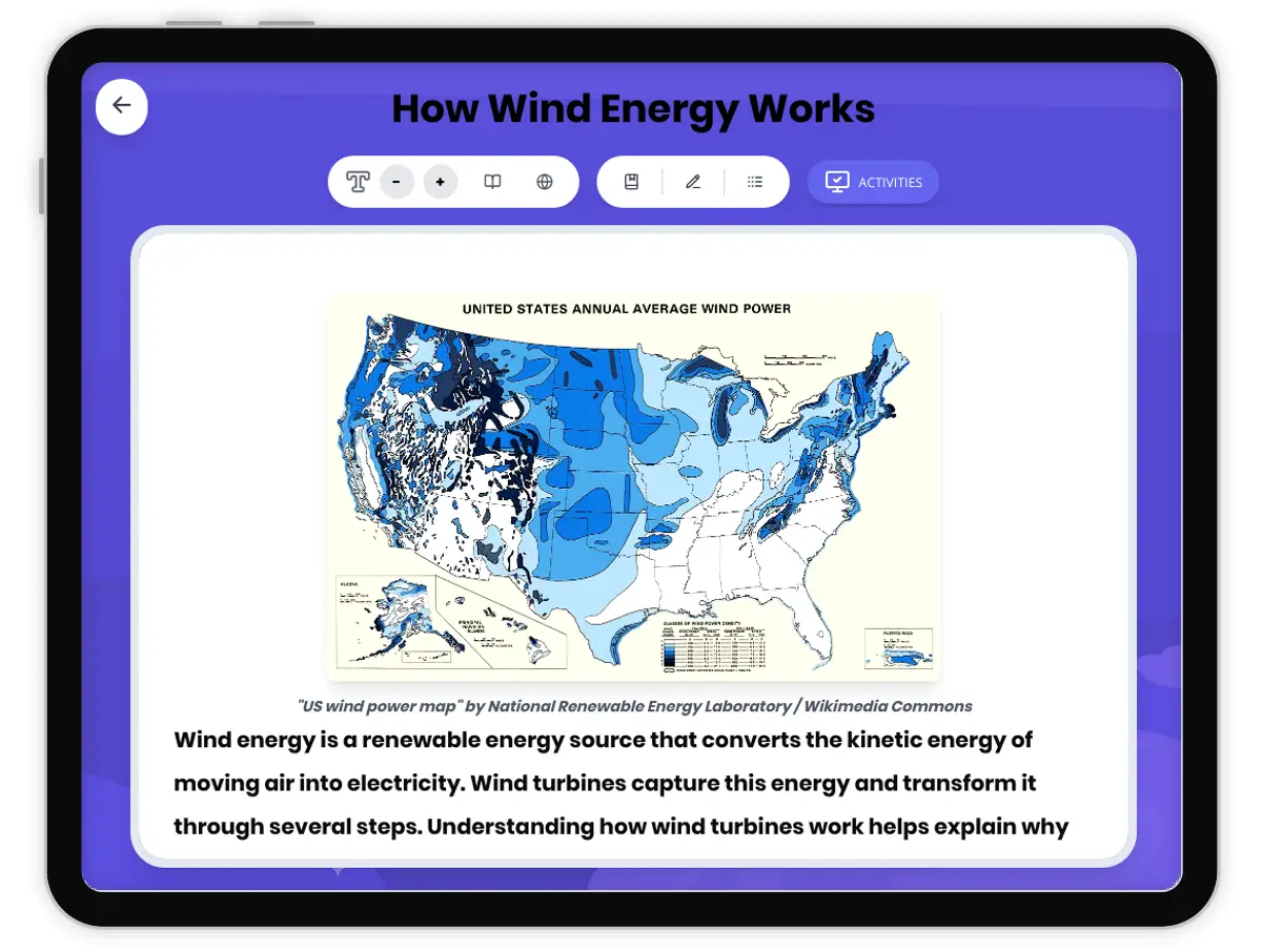 How Wind Energy Works - Middle School Science Reading Passage - Reading ...
