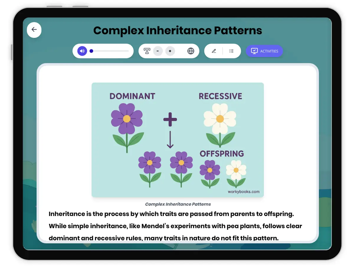 Complex Inheritance Patterns - Middle School Science Reading Passage ...