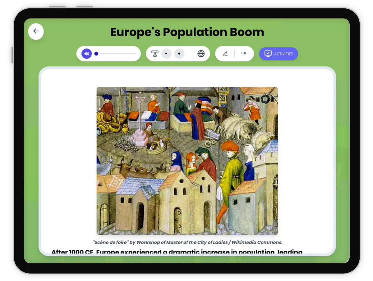 Europe's Population Boom | World History Passage - Reading Passage with ...